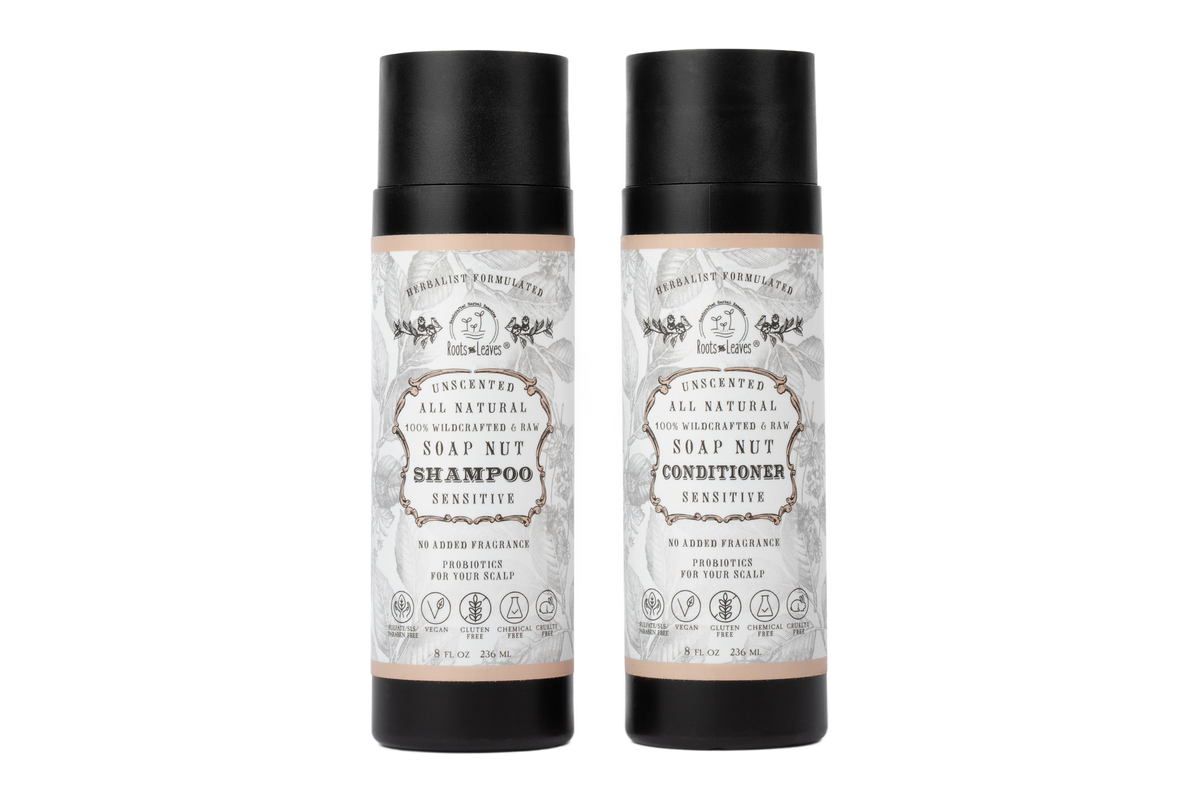 All Natural Soapnut Shampoo and Conditioner Set- UNSCENTED- wild ferme ...