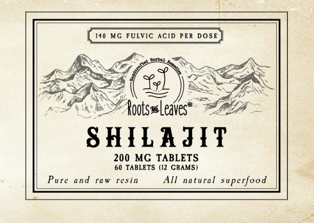 Pure Shilajit Tablets 60ct. - 60 doses – Roots and Leaves LLC