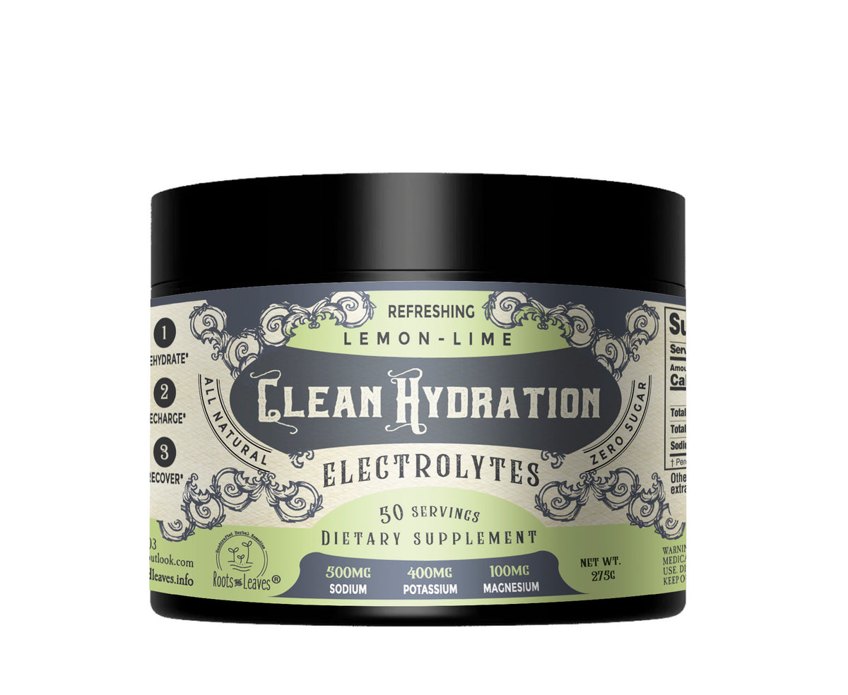 Clean Electrolyte Powder – No Sugar, Lemon Lime Flavor – Roots and ...